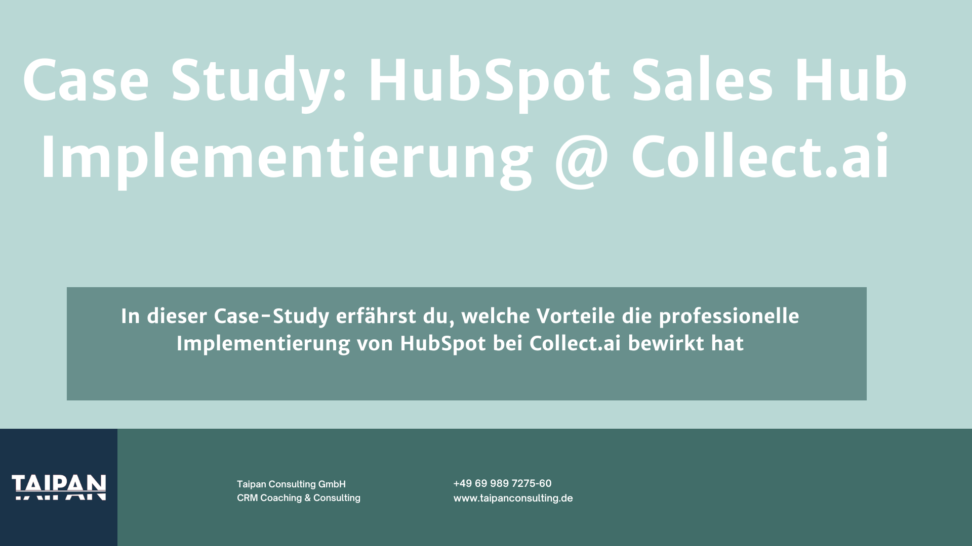 Case Study: erfolgreiches HubSpot Onboarding bei Collect.ai